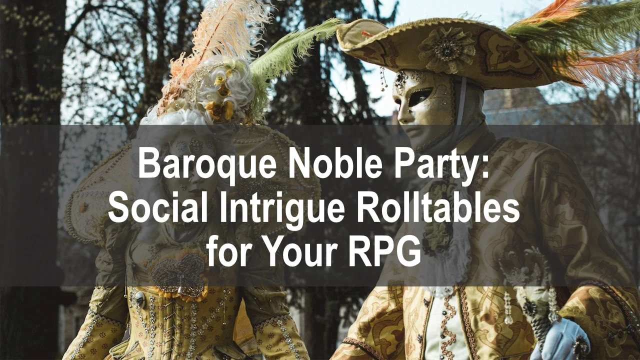 Baroque Noble Party: All-in-One RPG Encounter Generator